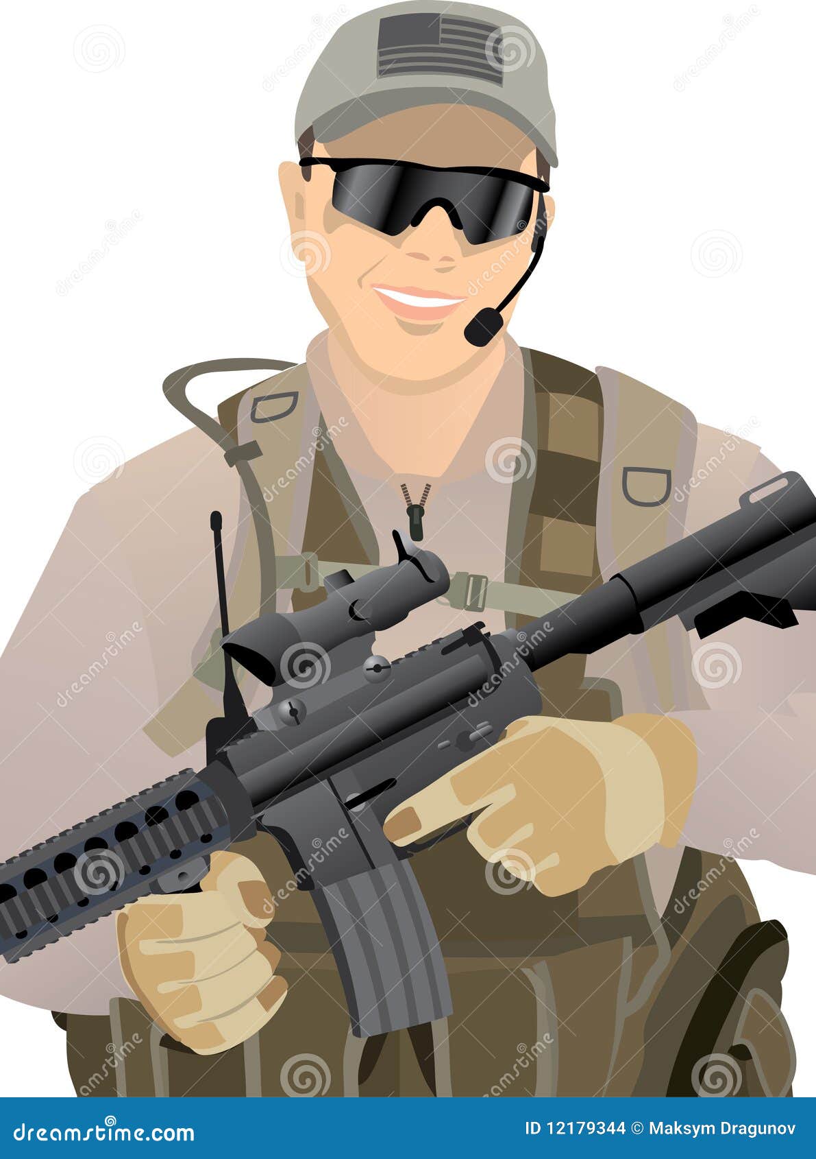 USA Private Military Contractor Stock Vector - Illustration of ...