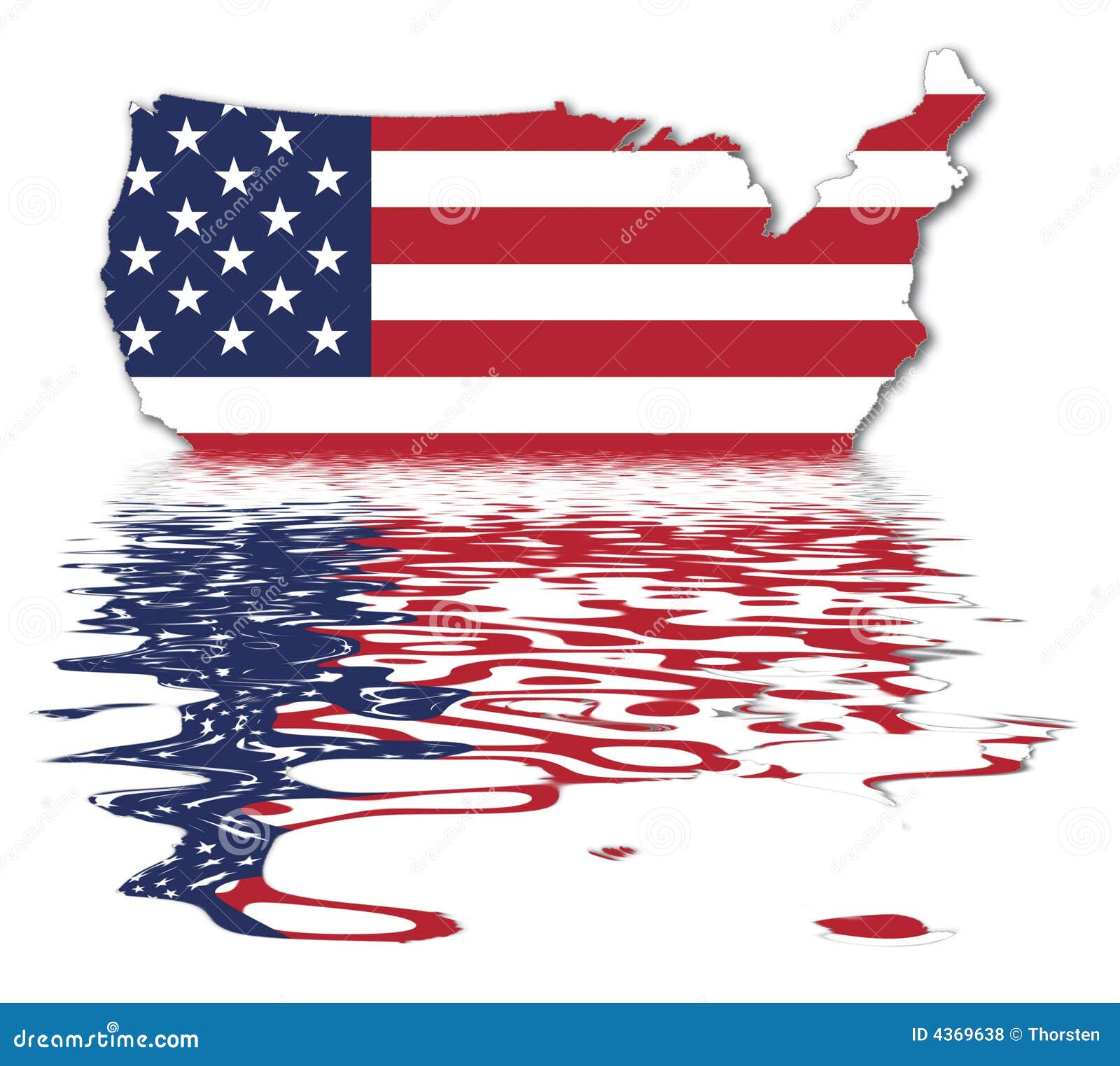 USA Reflection - US Flag stock illustration. Illustration of warming ...
