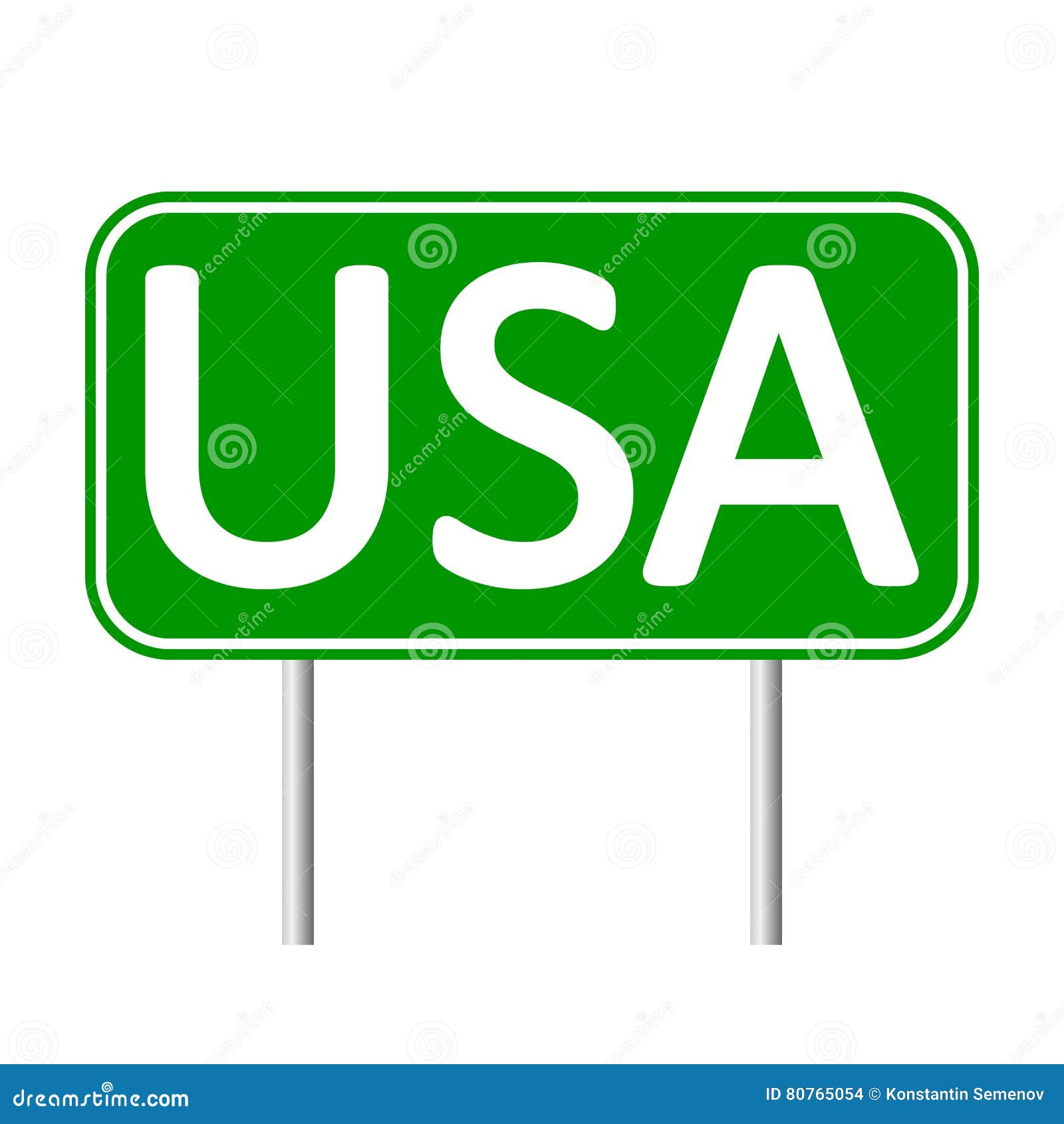 USA road sign. stock illustration. Illustration of united - 80765054