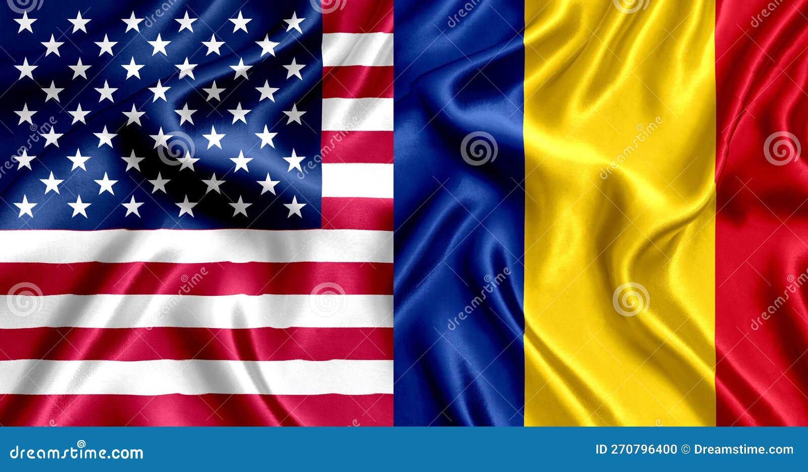 USA and Romania flag silk stock photo. Image of patriotism - 270796400