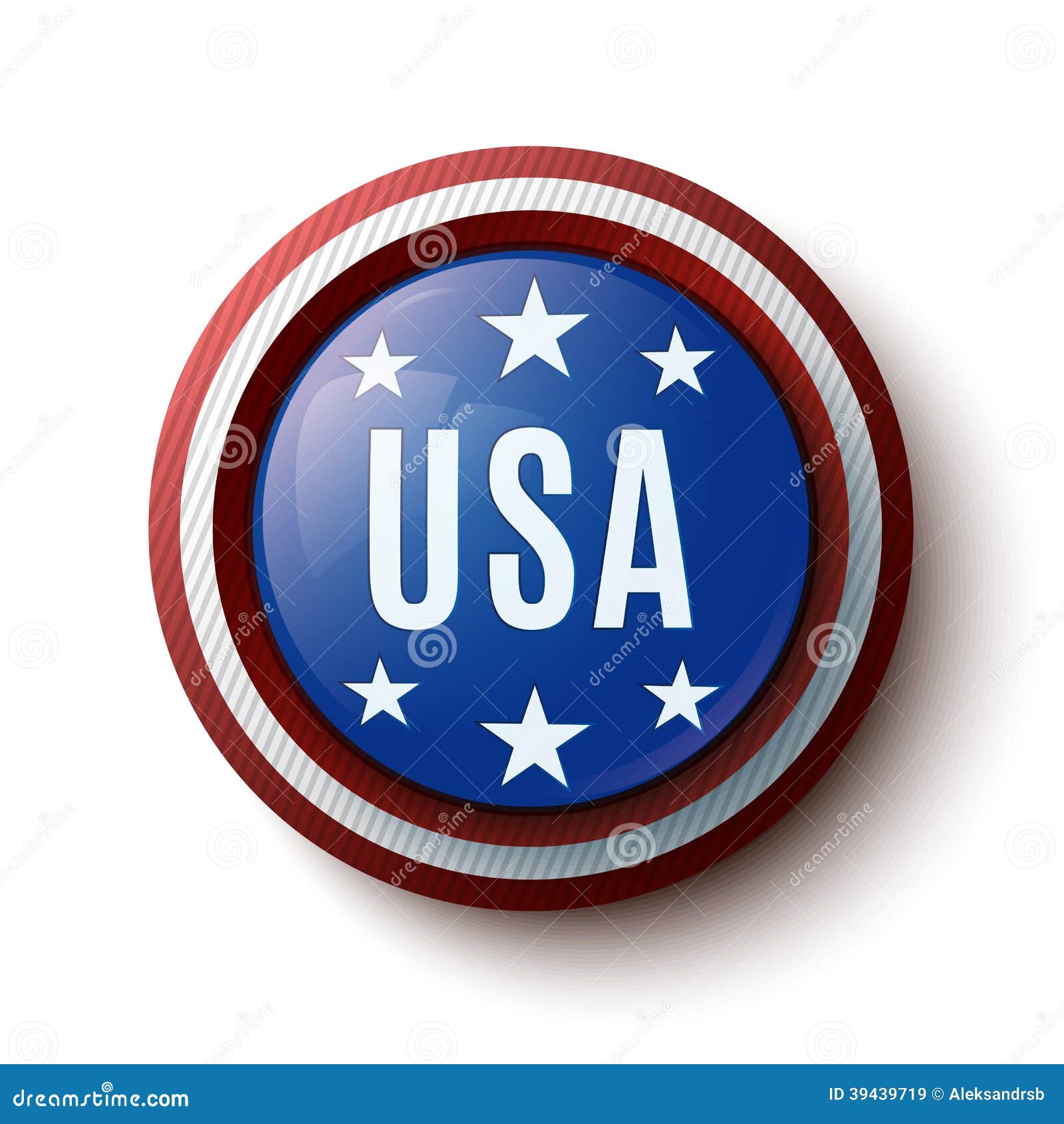 USA round icon stock vector. Illustration of elect, government - 39439719