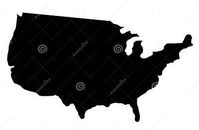 USA shadow map stock illustration. Illustration of tracing - 246205