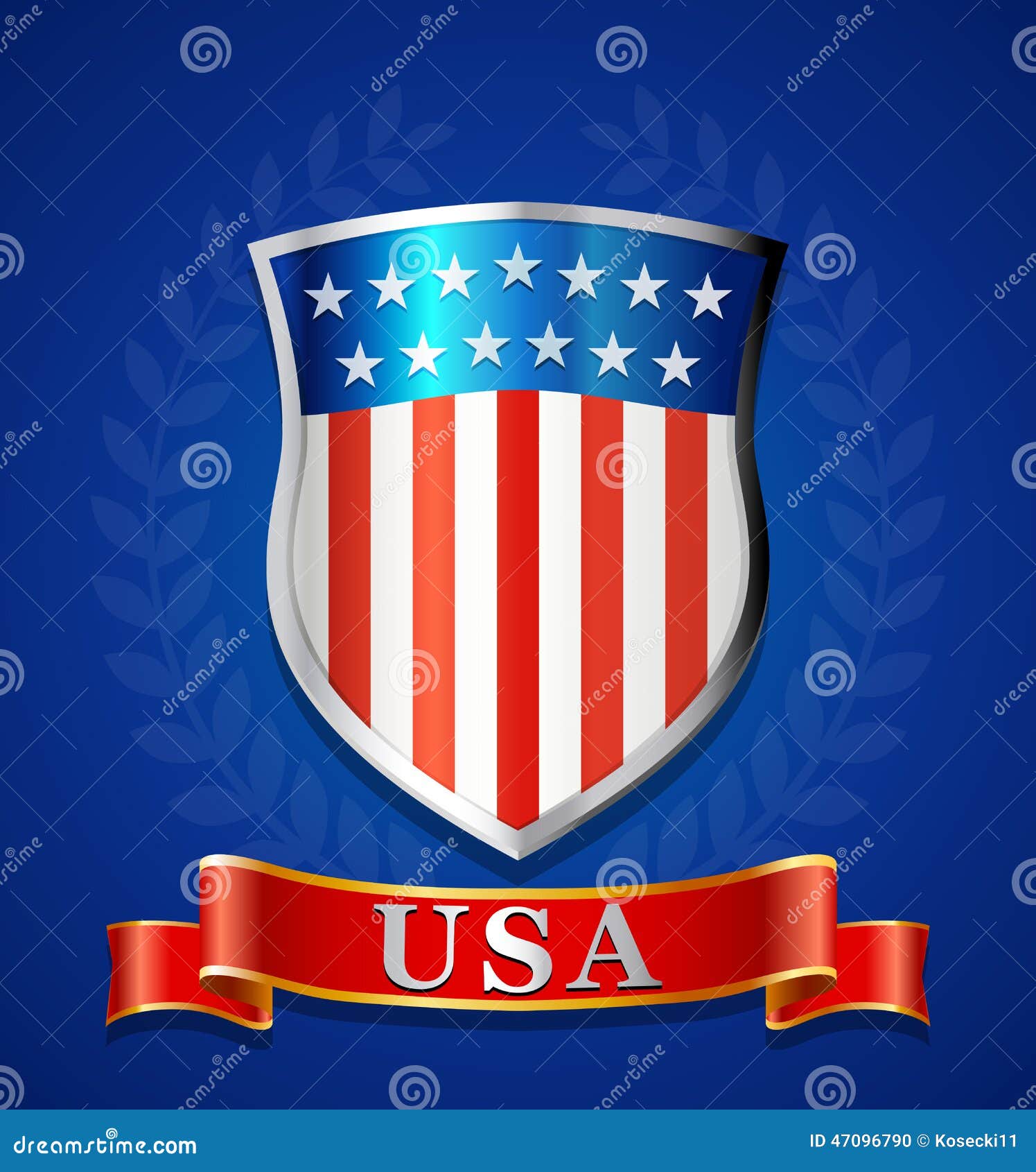 USA shield design stock vector. Illustration of design - 47096790