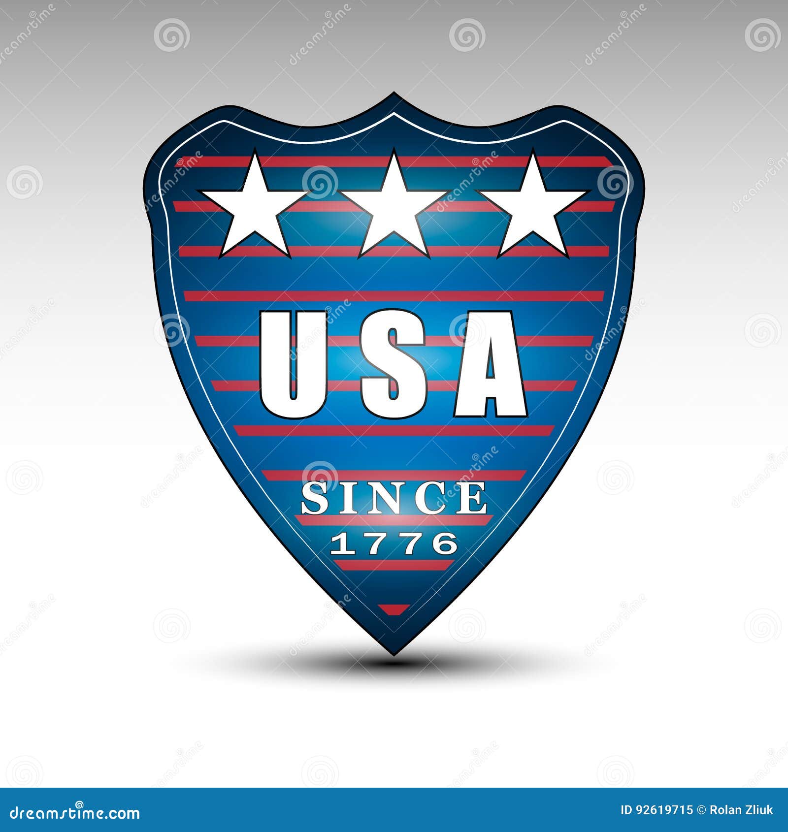 USA shield emblem stock vector. Illustration of nation - 92619715