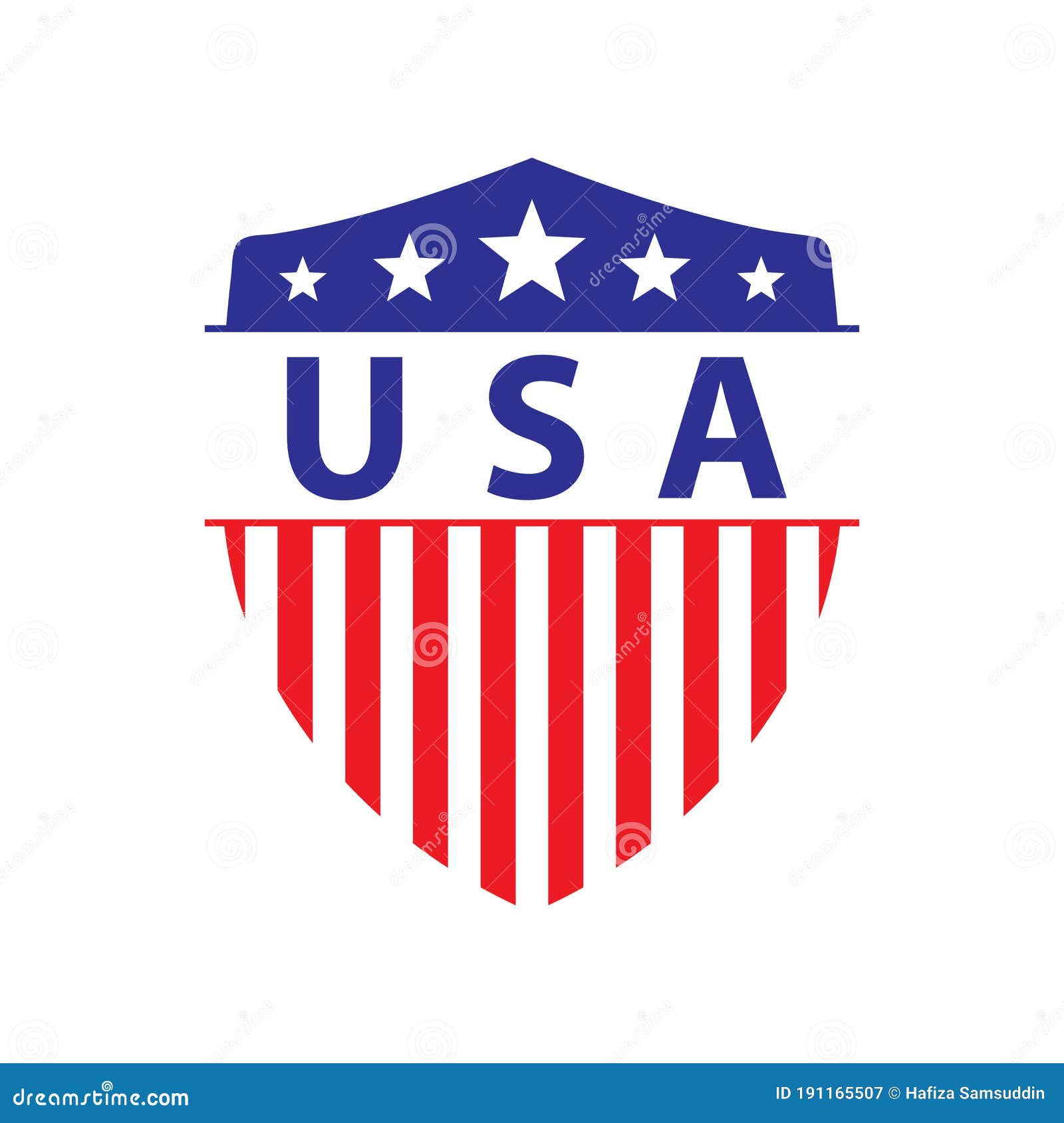 Usa Shield. Vector Illustration Decorative Design Stock Vector ...