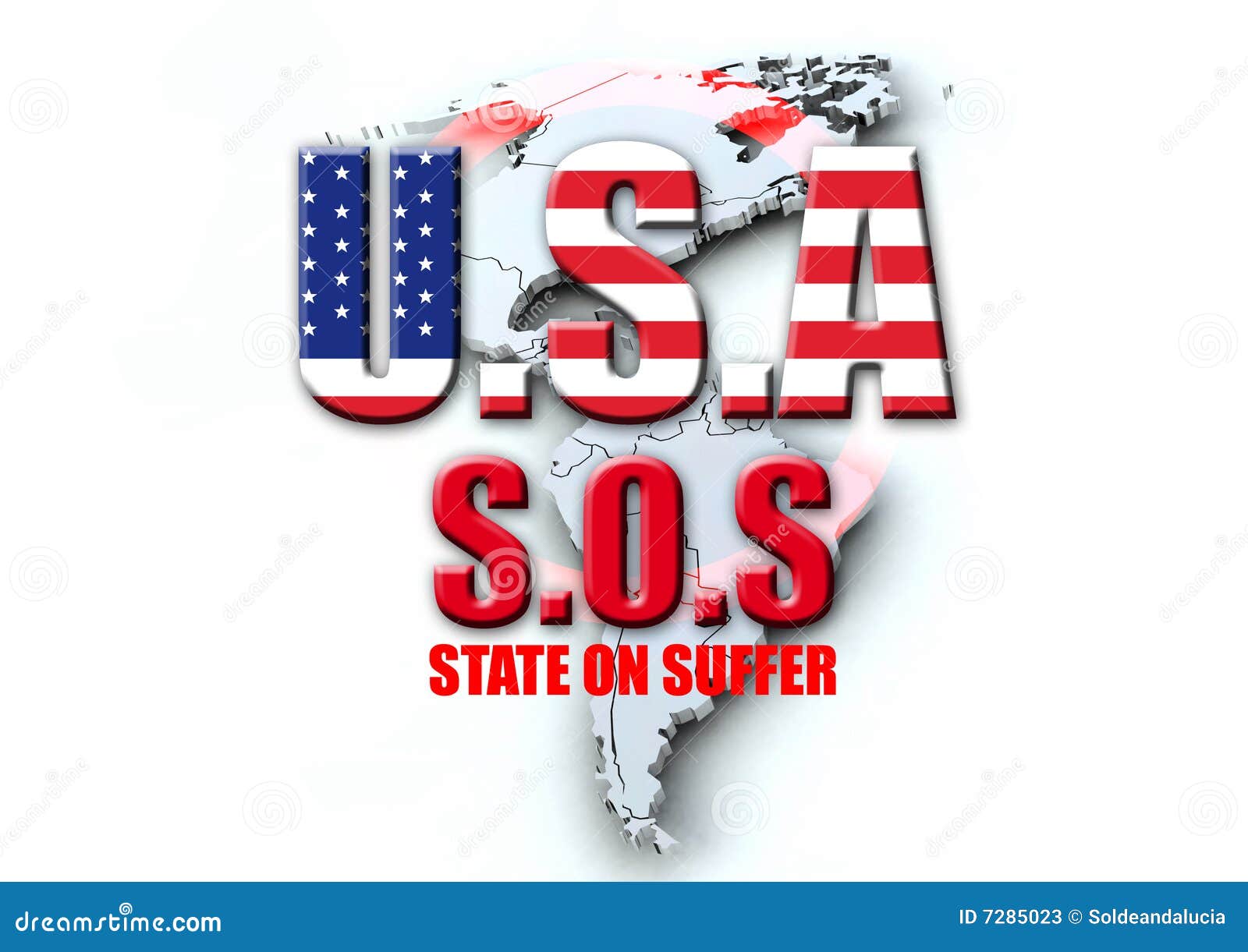 USA SOS stock illustration. Illustration of bankenkrise - 7285023