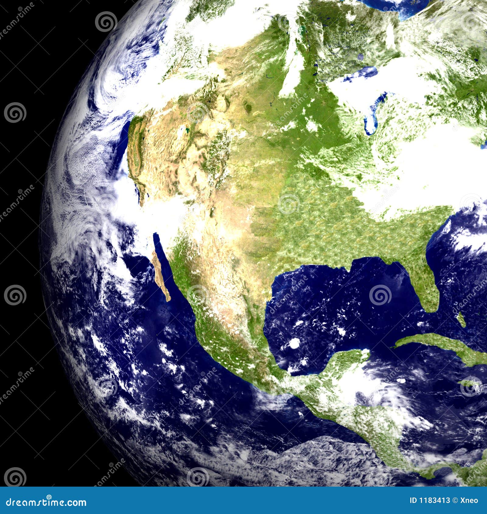 USA from Space stock illustration. Illustration of texas - 1183413