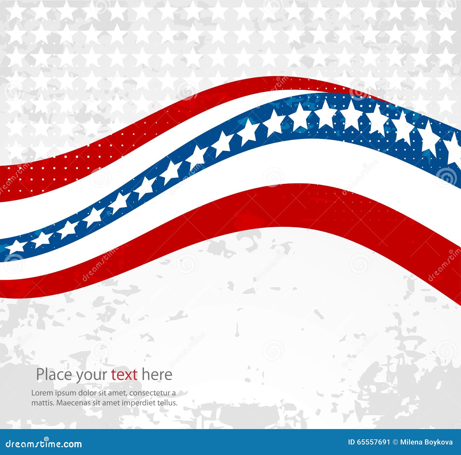 USA Star Flag Design Elements Vector Stock Vector - Illustration of ...