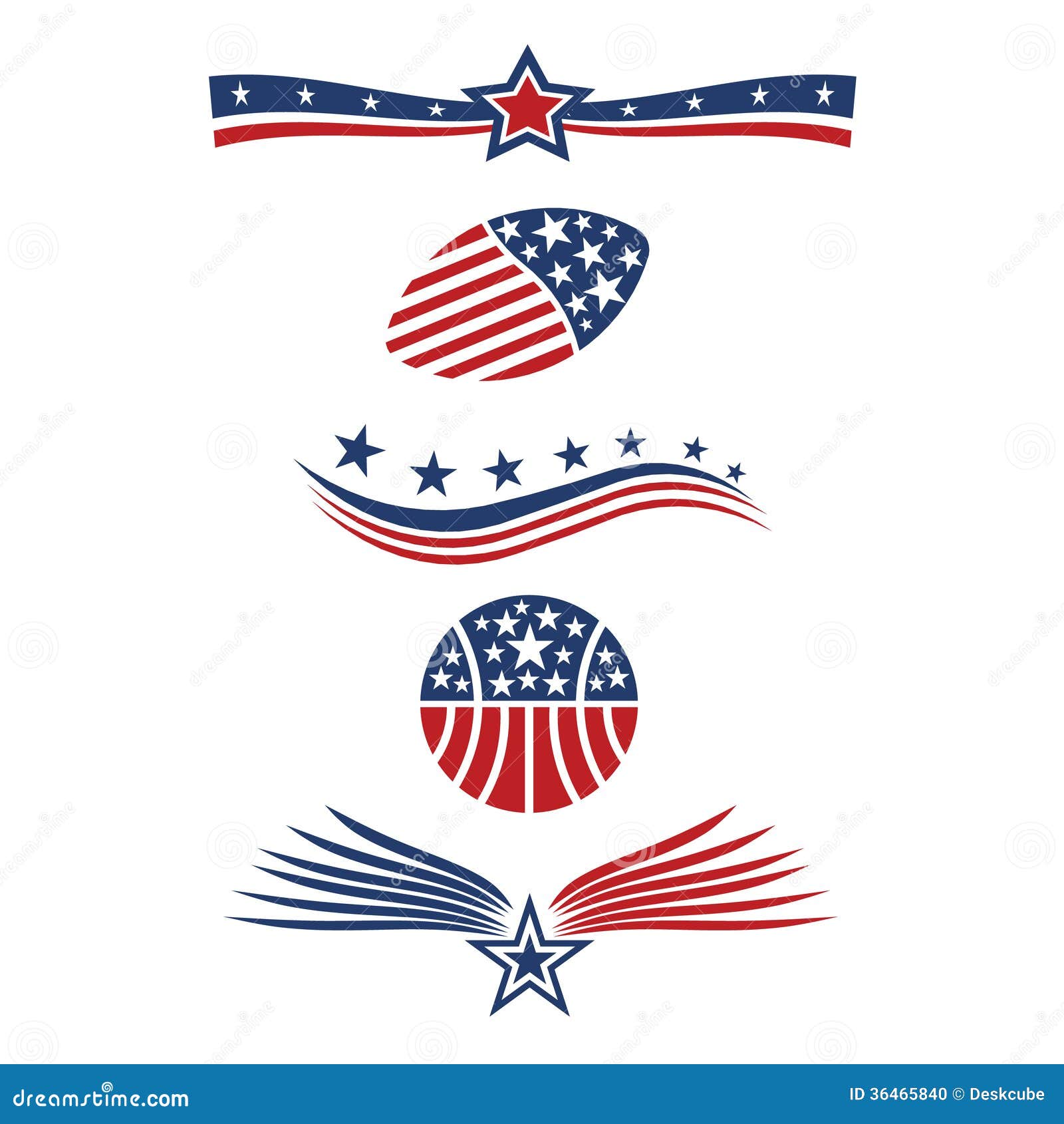 USA star flag icons stock vector. Illustration of paper - 36465840