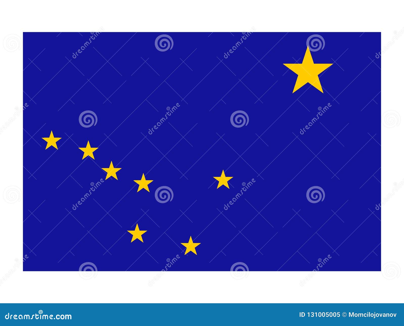 USA state flag of Alaska stock vector. Illustration of countries ...