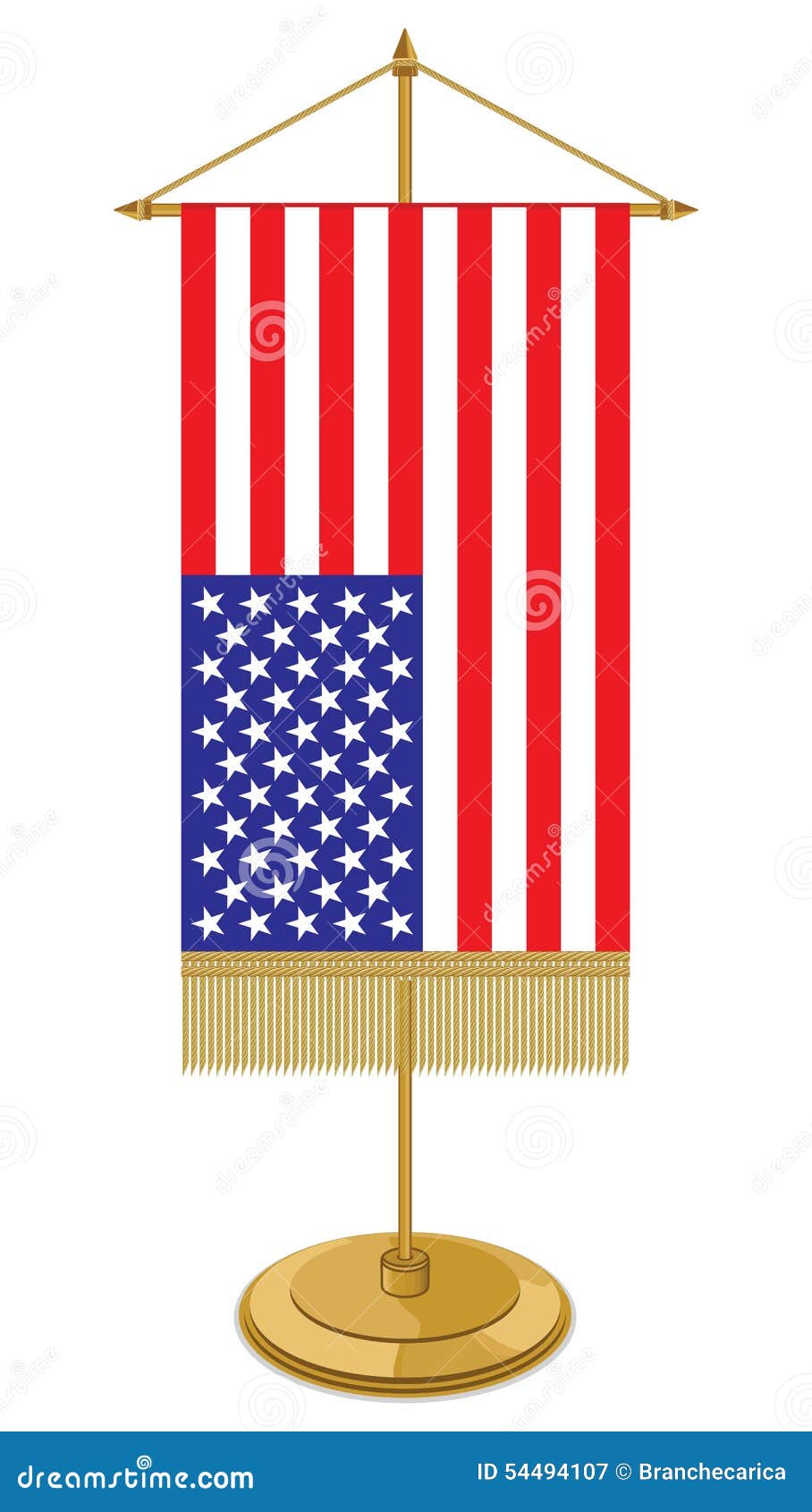 USA table flag on white stock illustration. Illustration of friendship ...