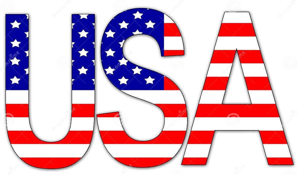 USA - text stock illustration. Illustration of flag, text - 41824