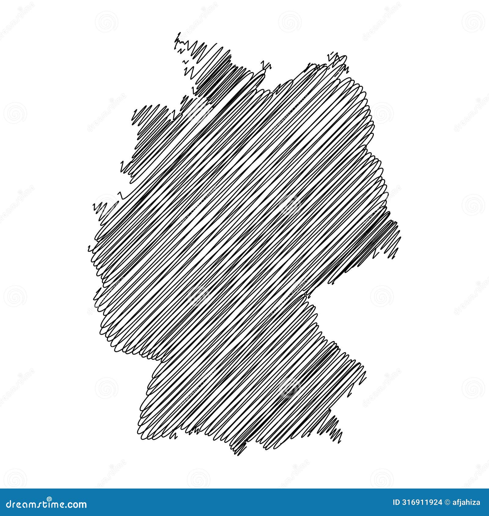 Germany Thread Map Line Vector Illustration Stock Vector - Illustration ...