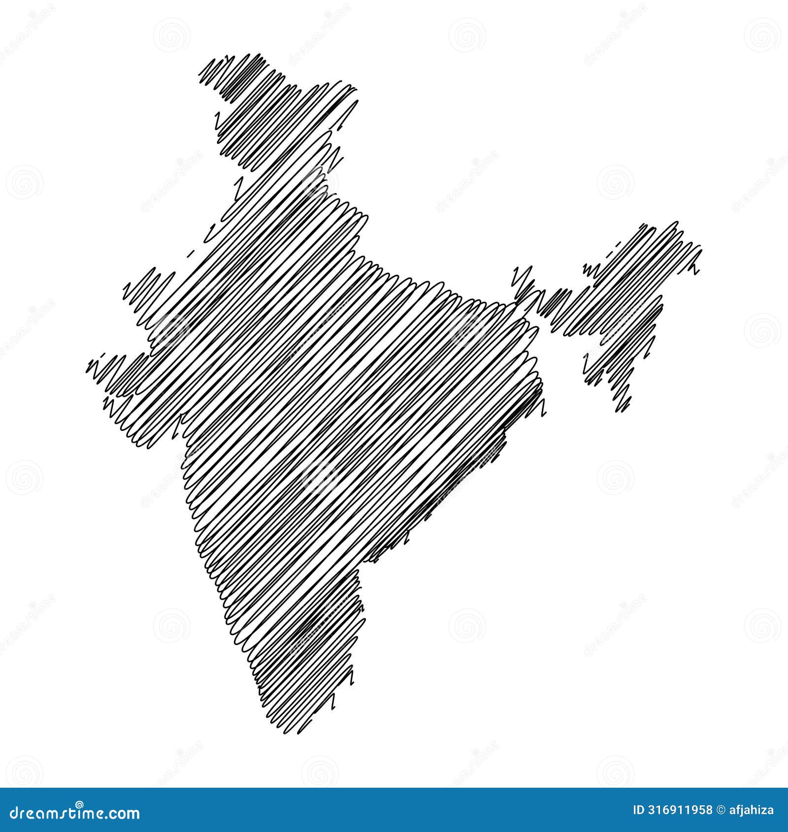 India Thread Map Line Vector Illustration Stock Vector - Illustration ...