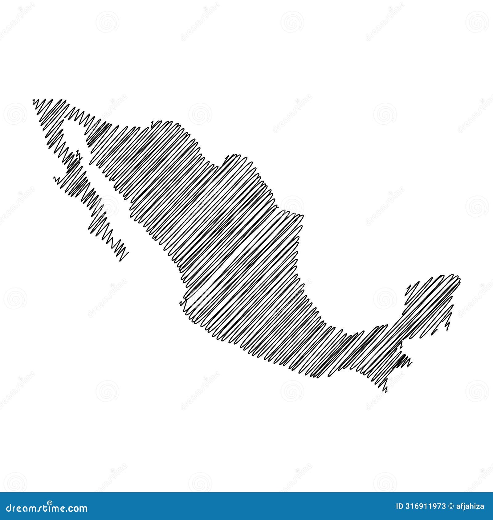 Mexico Thread Map Line Vector Illustration Stock Vector - Illustration ...