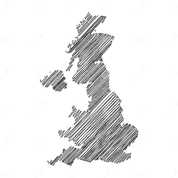 United Kingdom Thread Map Line Vector Illustration Stock Vector ...