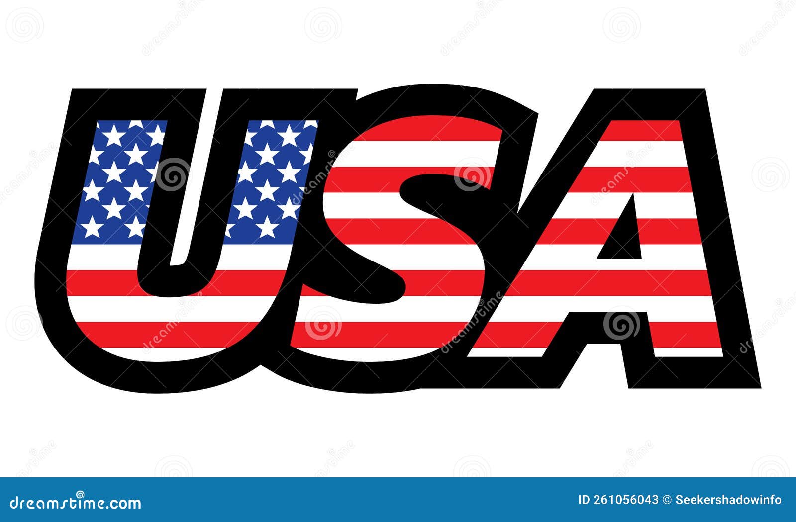 USA Typography. Text USA National Flag Style Stock Vector ...