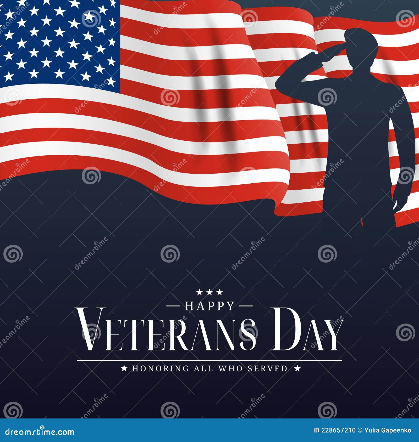 USA Veterans Day Poster. Vector Illustration. EPS10 Stock Vector ...