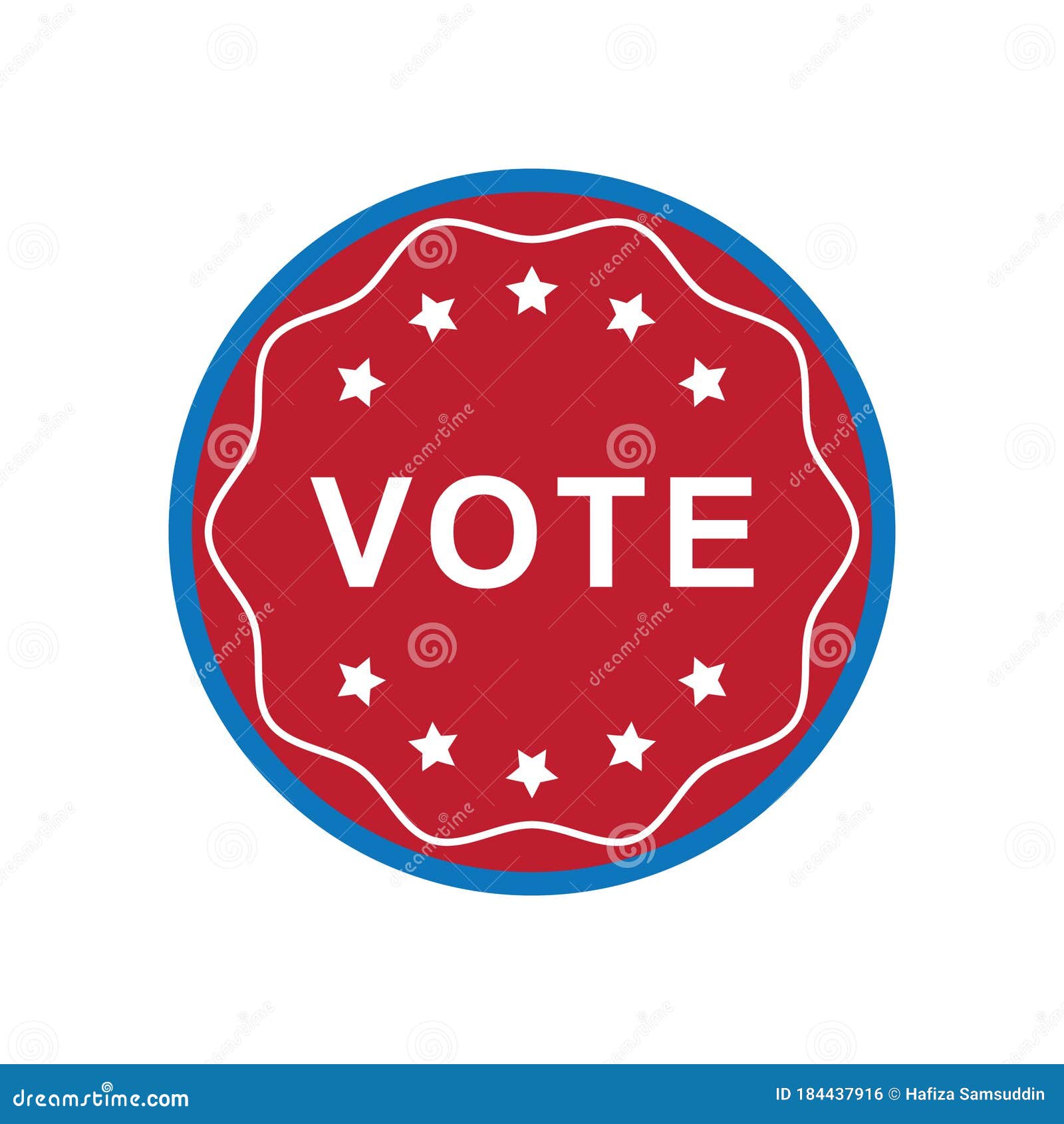 USA Vote Label Illustration. Stock Illustration - Illustration of ...
