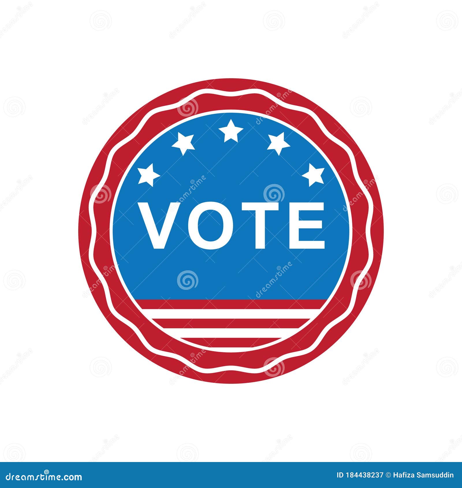 USA Vote Label Illustration. Stock Illustration - Illustration of ...
