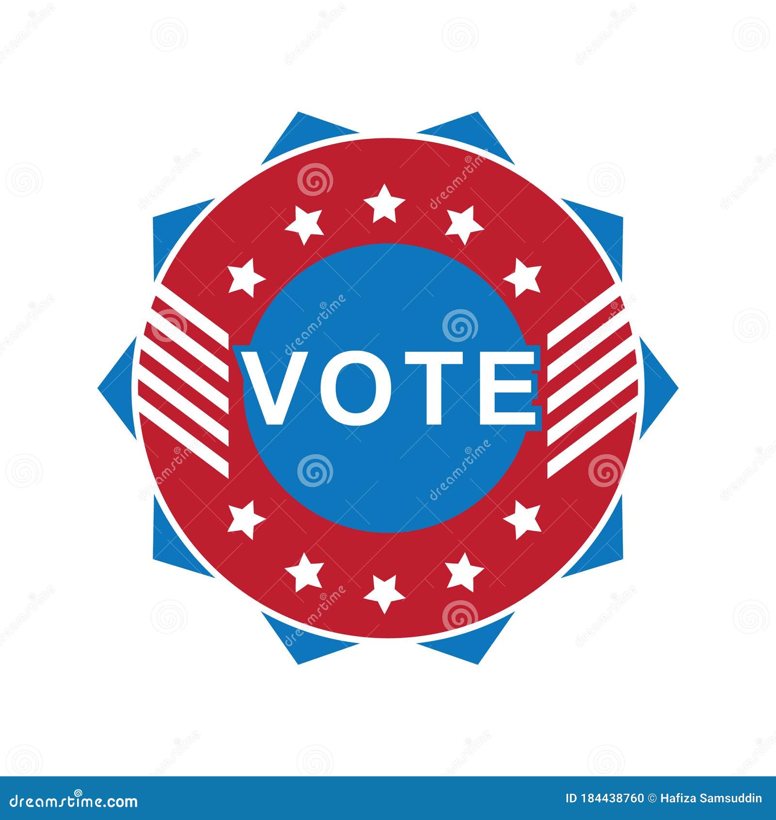 USA Vote Label Illustration. Stock Illustration - Illustration of ...
