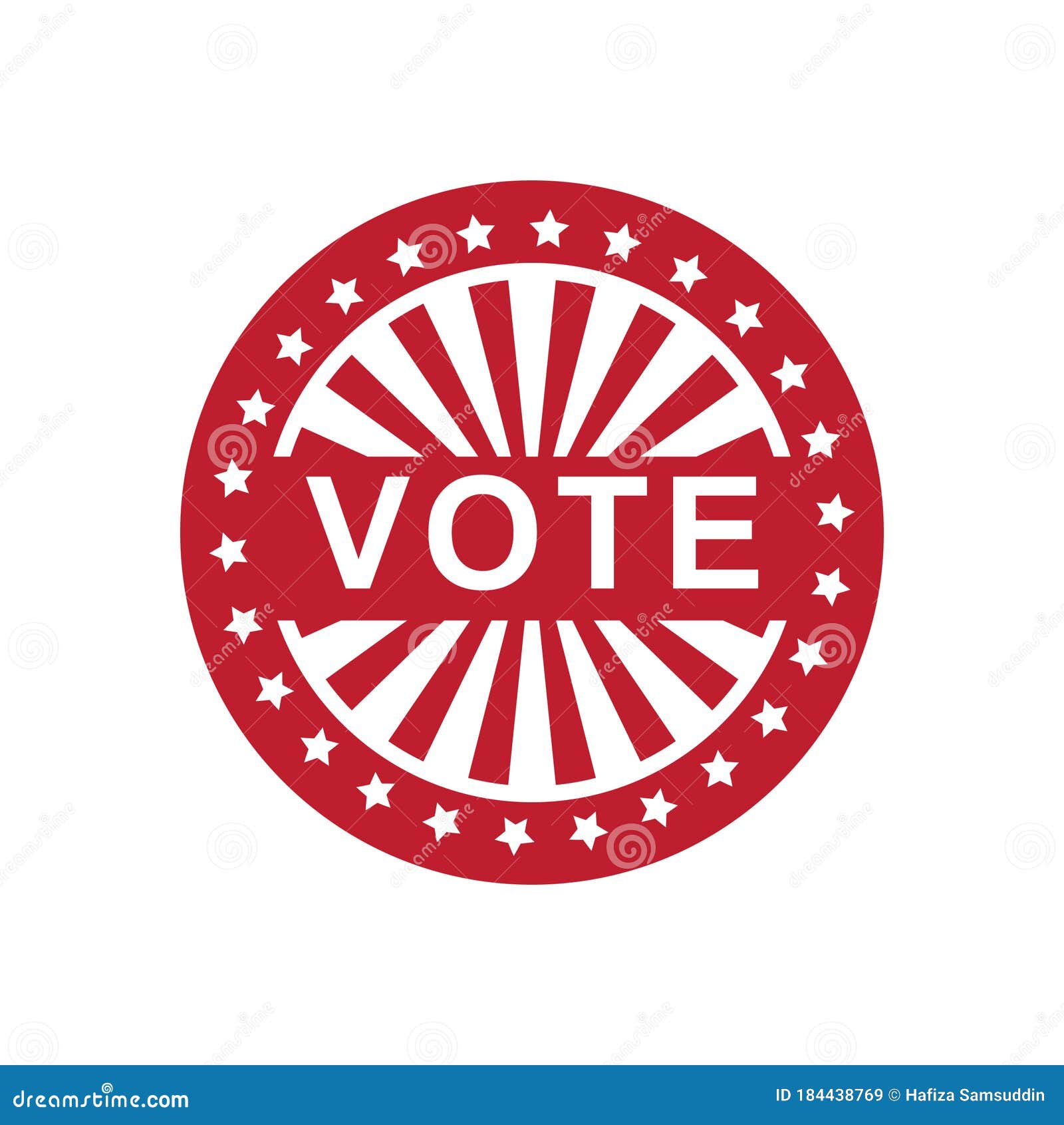 USA Vote Label Illustration. Stock Illustration - Illustration of ...