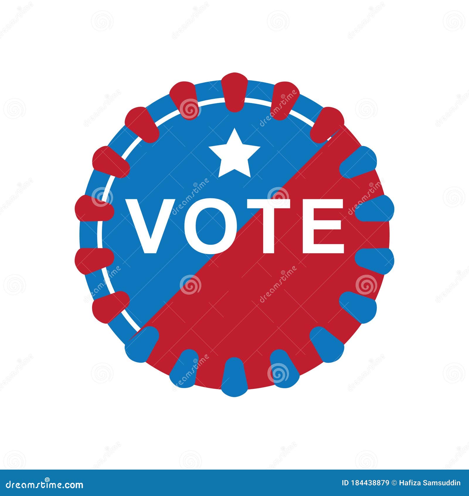 USA Vote Label Illustration. Stock Illustration - Illustration of vote ...