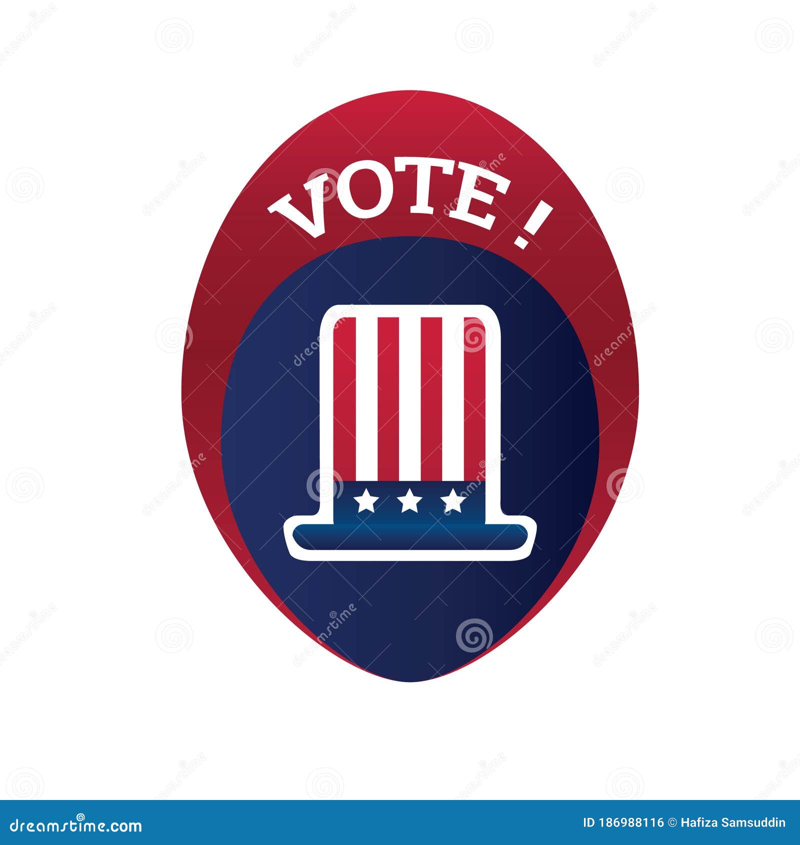 USA Vote Label. Vector Illustration Decorative Design Stock Vector ...