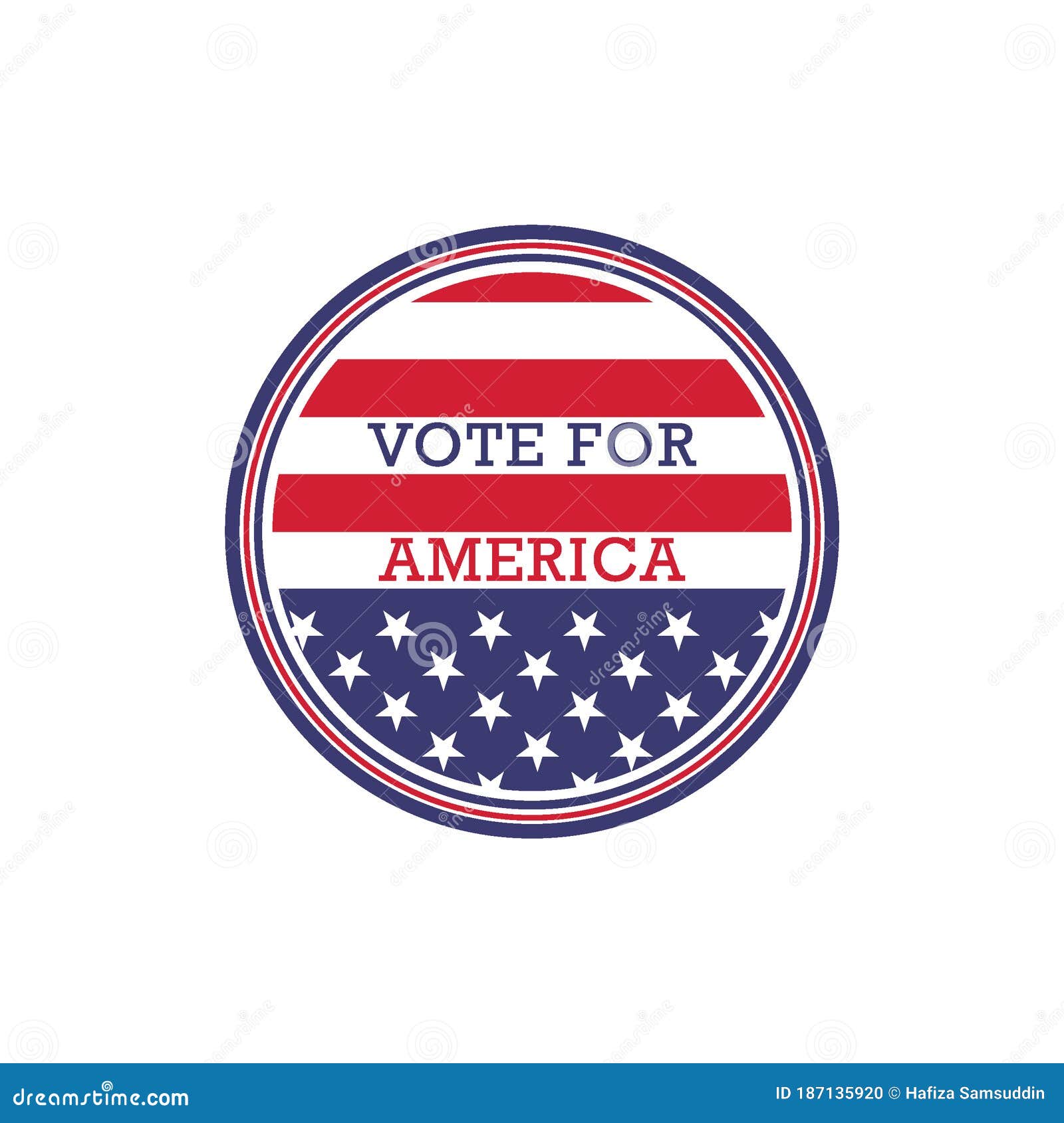 USA Vote Label. Vector Illustration Decorative Design Stock Vector ...