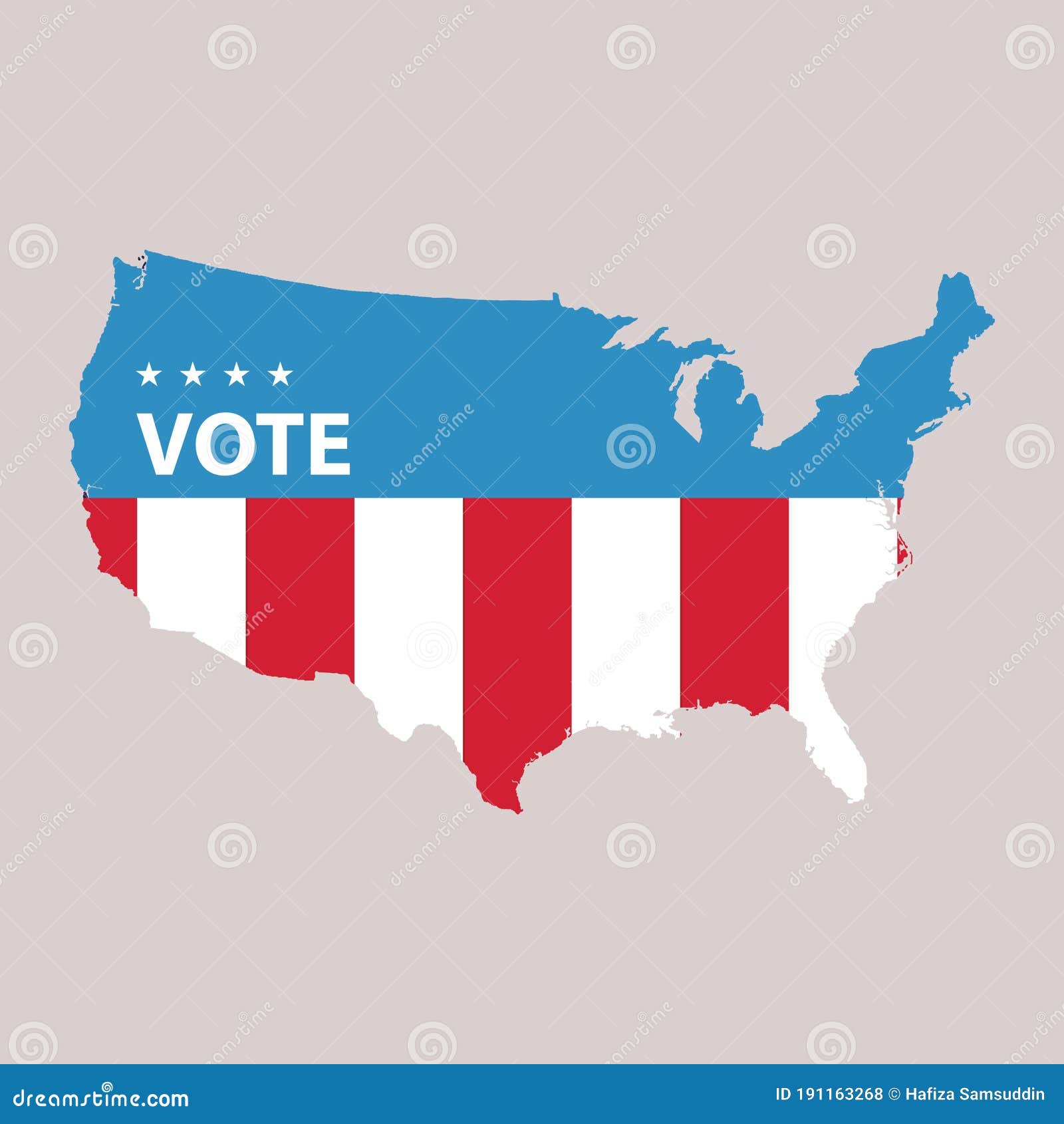 Usa Vote Label. Vector Illustration Decorative Design Stock Vector ...
