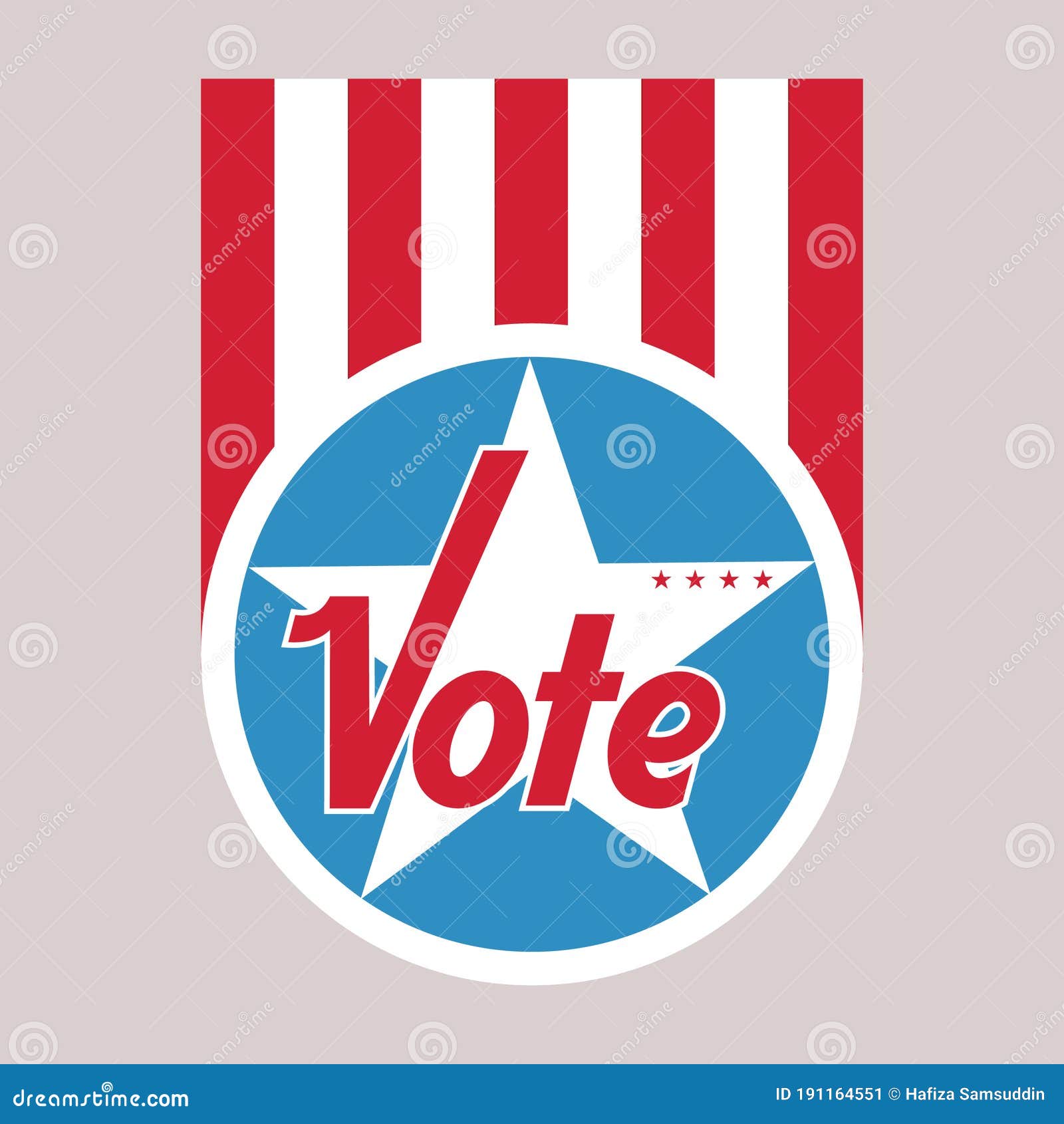 Usa Vote Label. Vector Illustration Decorative Design Stock Vector ...