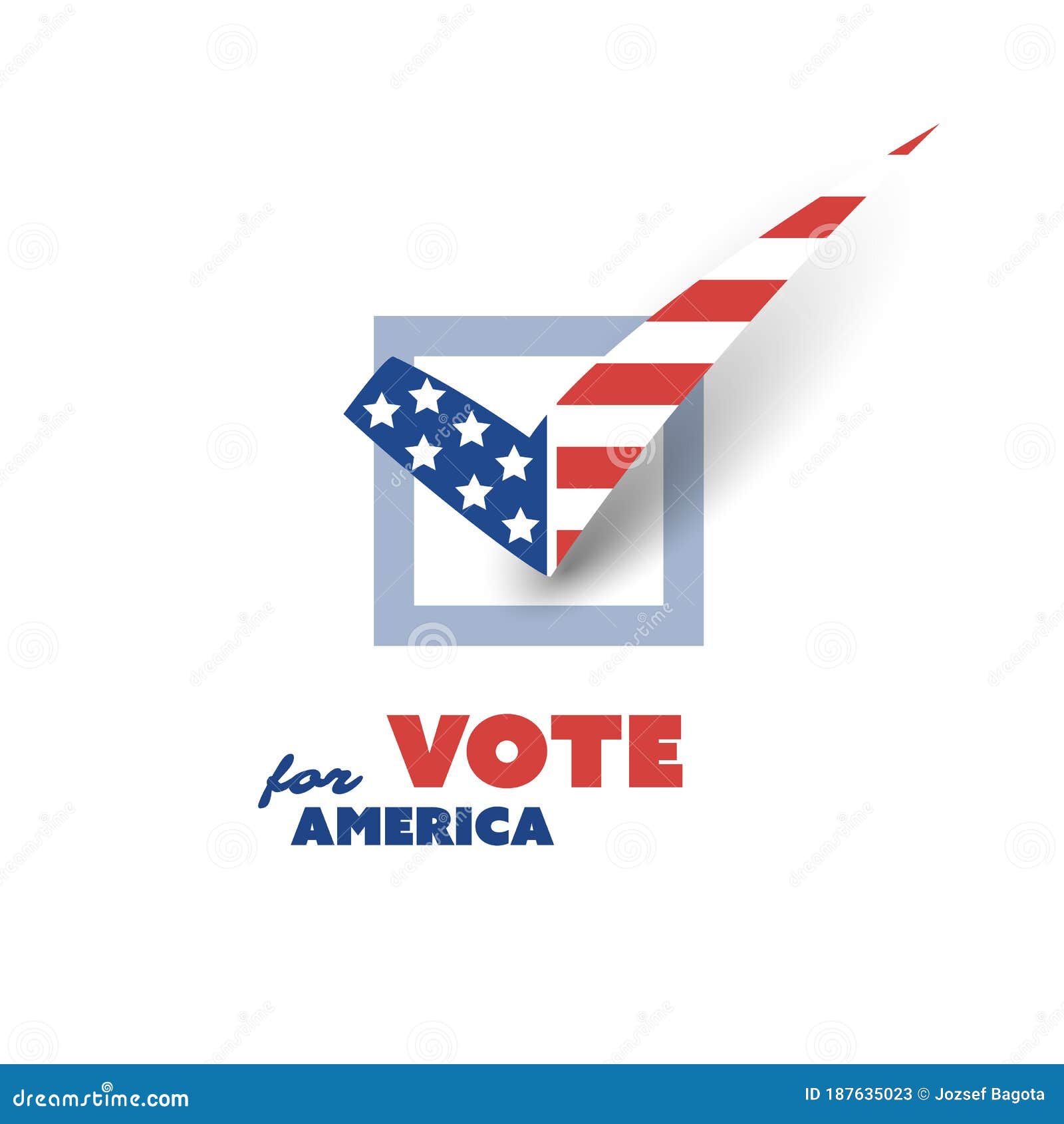 USA Voting Encouragement Design Concept with Tick Stock Vector ...