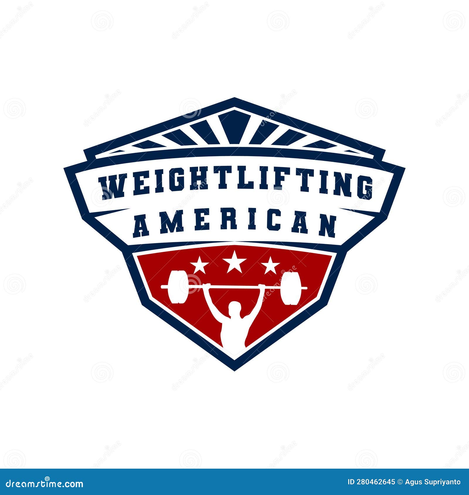 USA Weightlifting Sport Vector Illustration Logo Design Stock Vector ...
