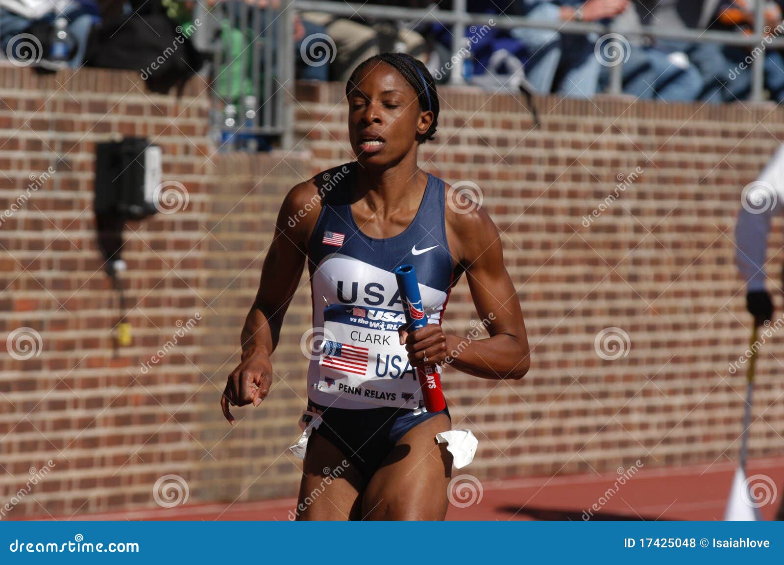 USA Womens Track Runner Comming To Finish Line Editorial Stock Photo ...