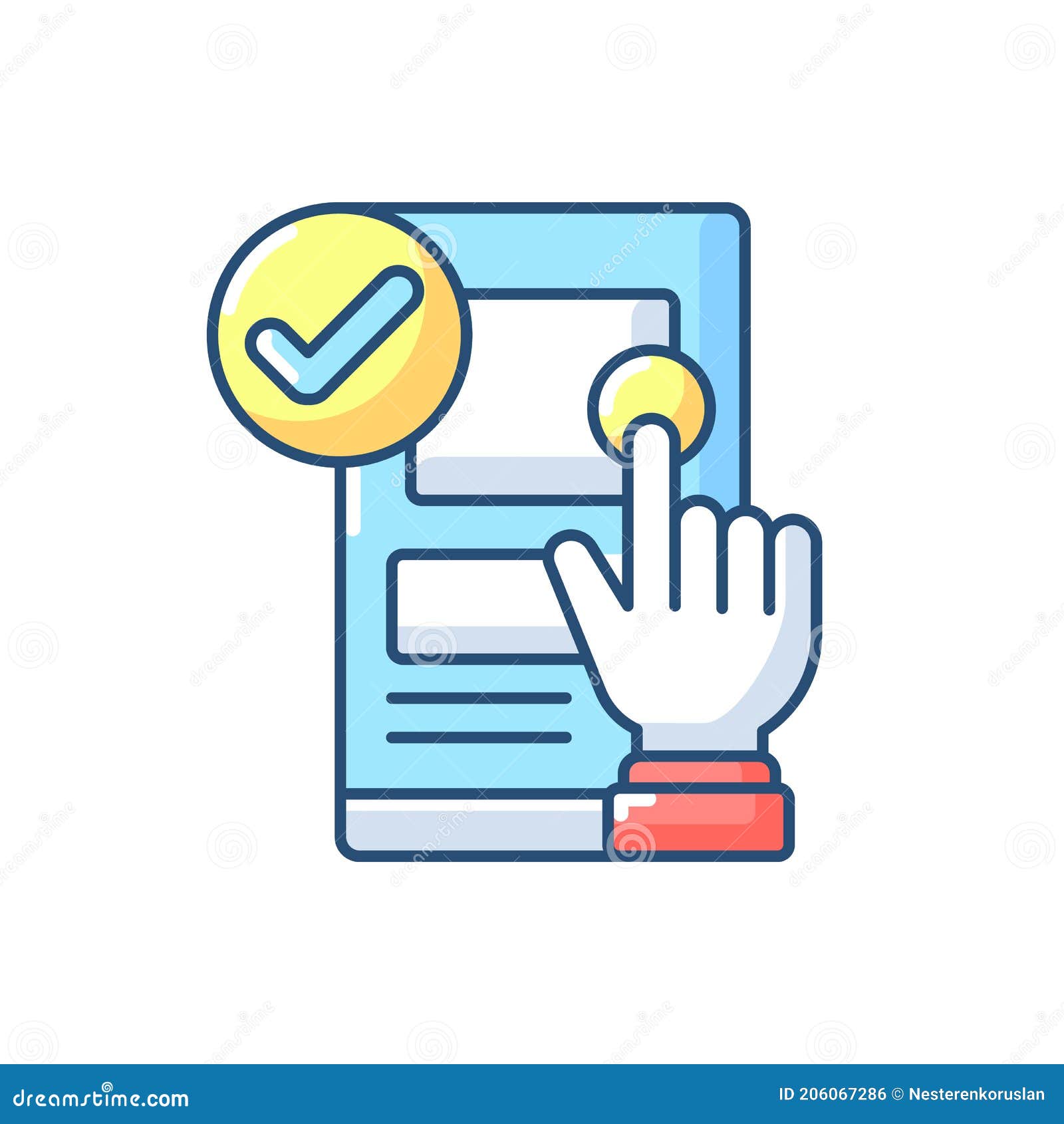 Usability RGB color icon stock vector. Illustration of line - 206067286