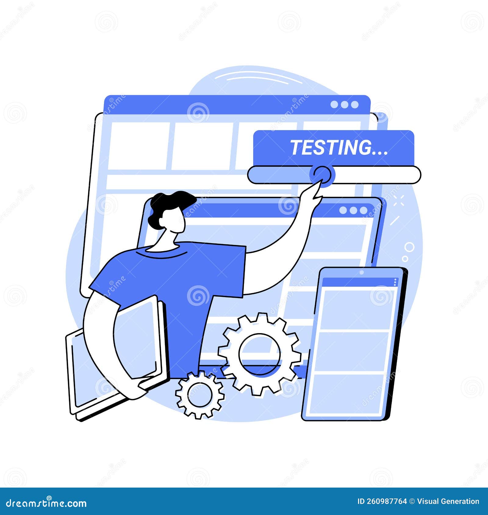 Usability Testing Isolated Cartoon Vector Illustrations. Stock ...