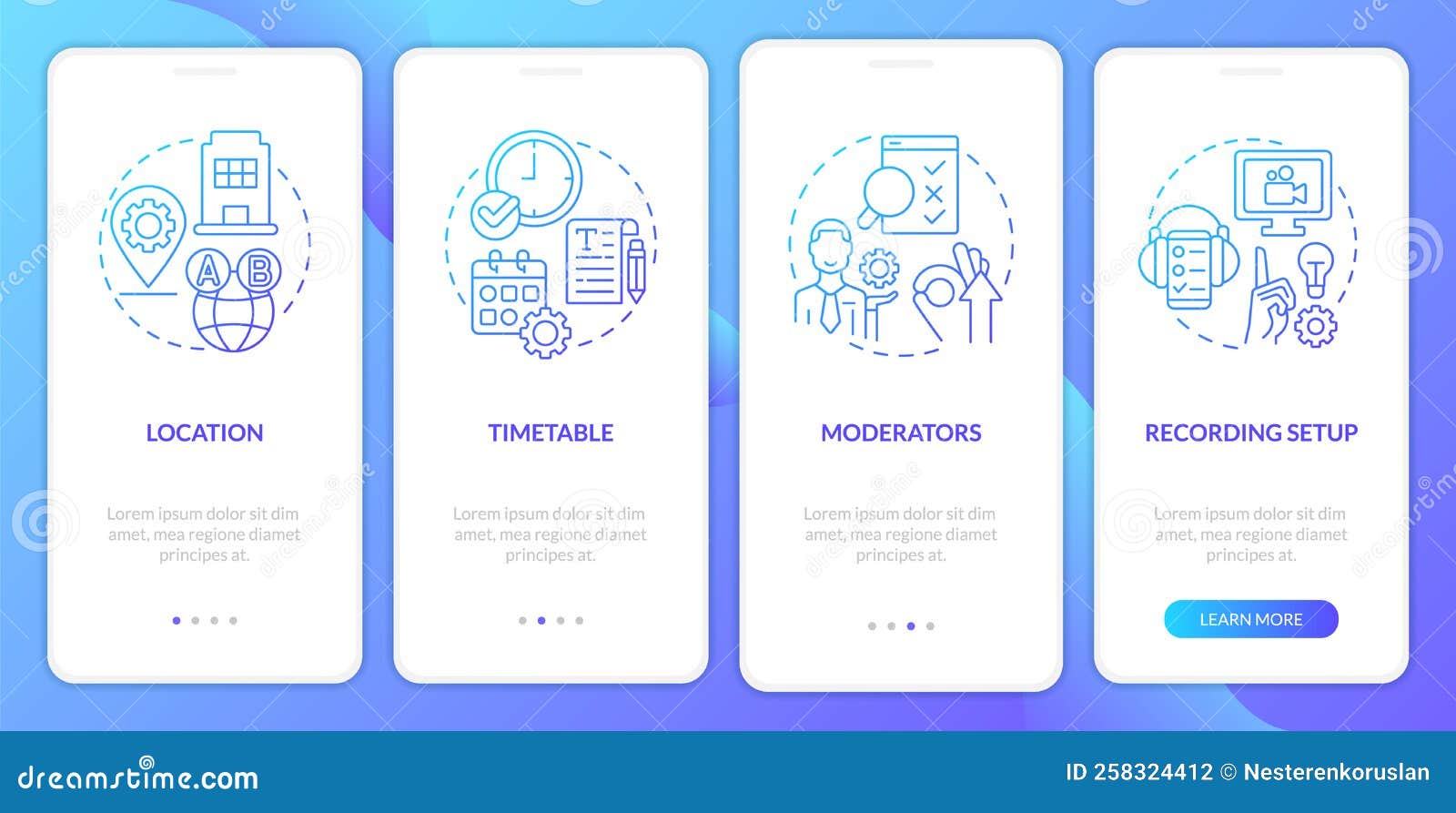 Usability Testing Session Logistics Blue Gradient Onboarding Mobile App ... Usability Testing Session Logistics Blue Gradient Onboarding Mobile App ...