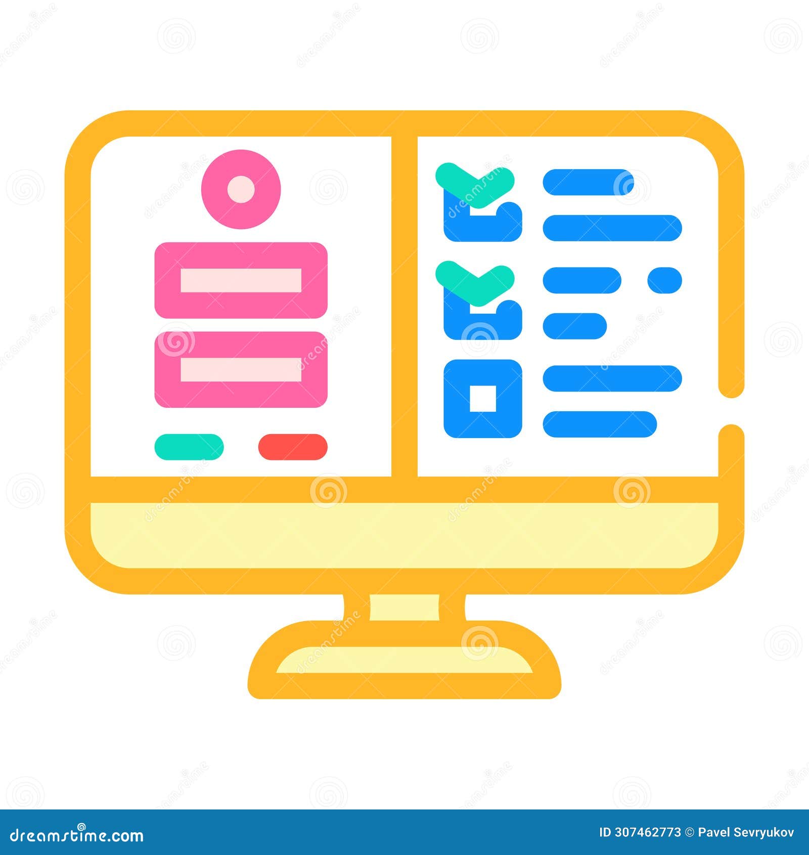 Usability Testing Ux Ui Design Color Icon Vector Illustration Stock ...