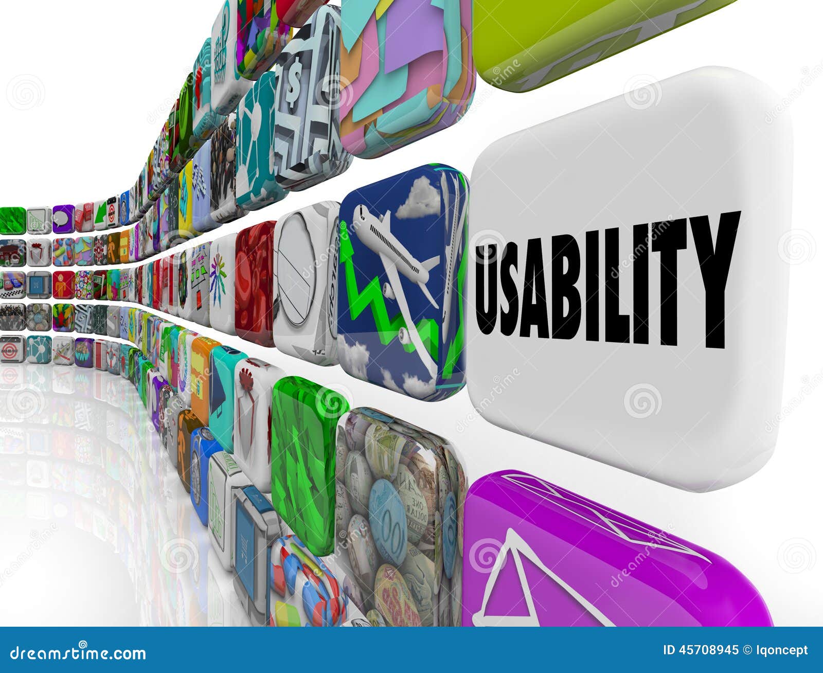 Usability Word Applications Software Program Widgets Stock Illustration ...