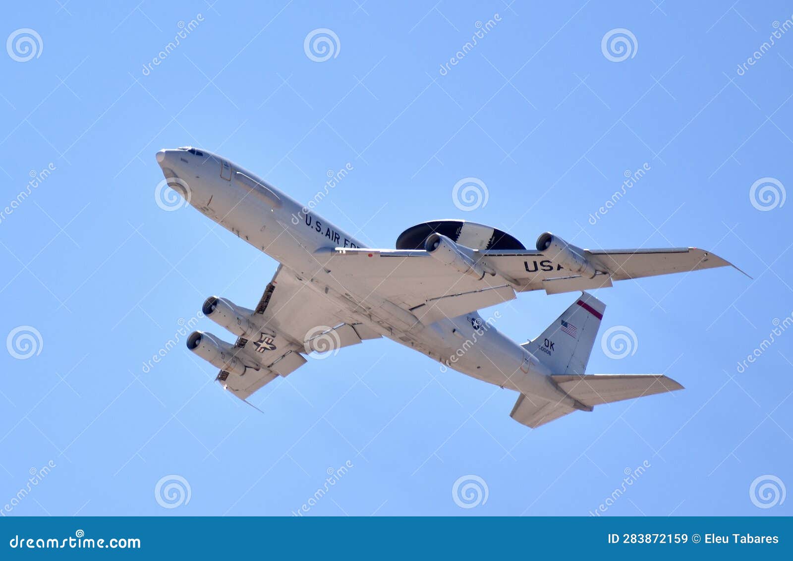 USAF E-3 Sentry AWACS editorial stock image. Image of aviation - 283872159