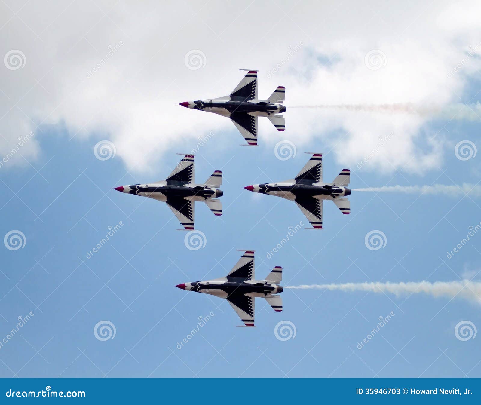 USAF Thunderbird Formation stock image. Image of thunderbird - 35946703