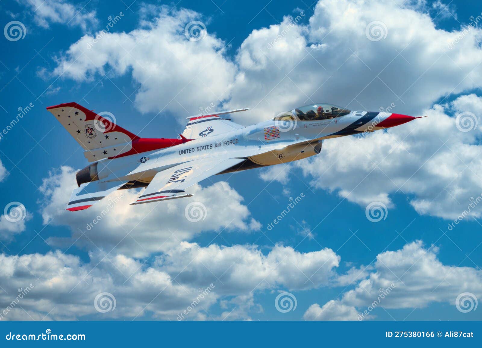 USAF Thunderbird #6 editorial photo. Image of airliner - 275380166