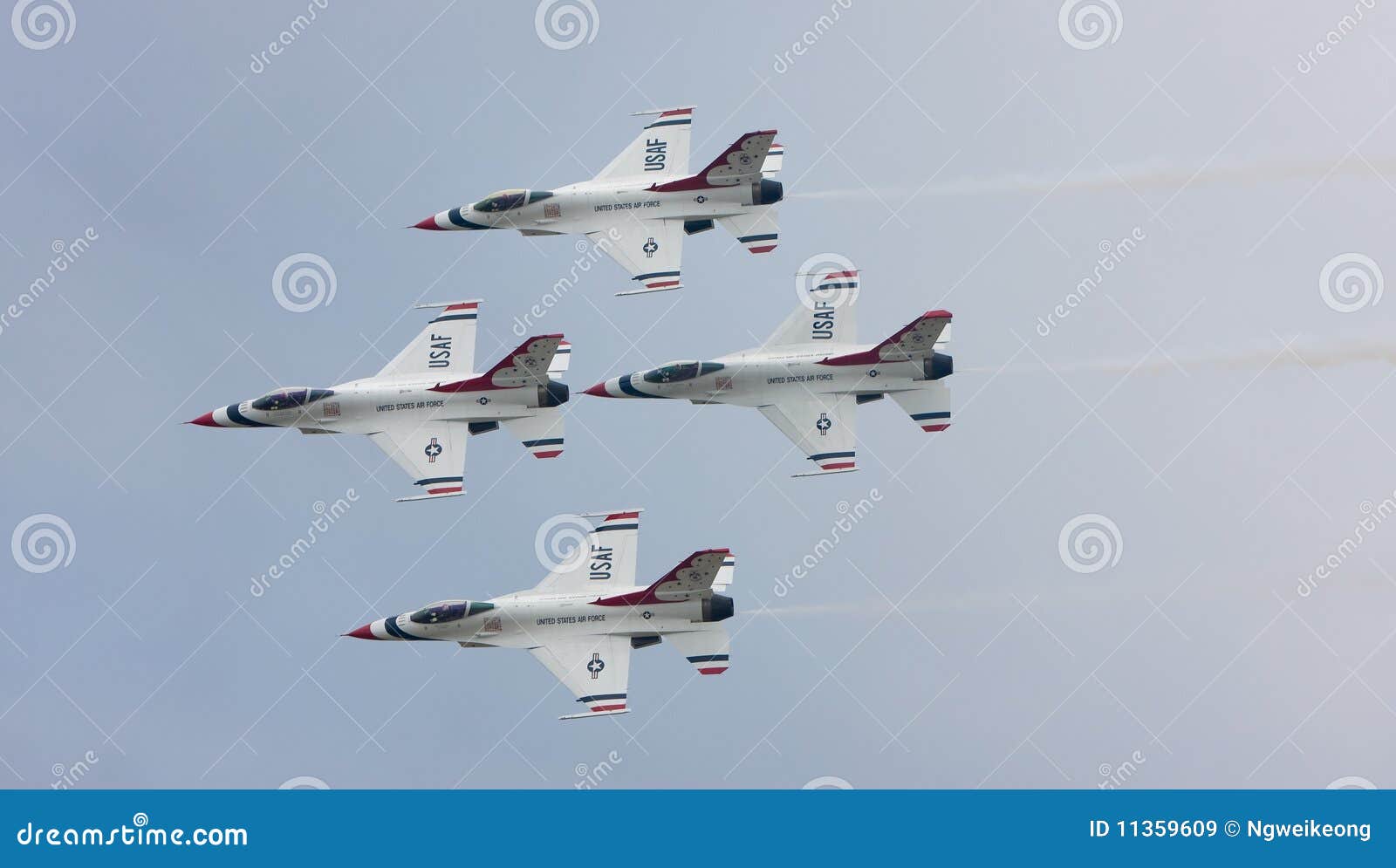 USAF Thunderbirds Diamond Formation Editorial Stock Image - Image of ...
