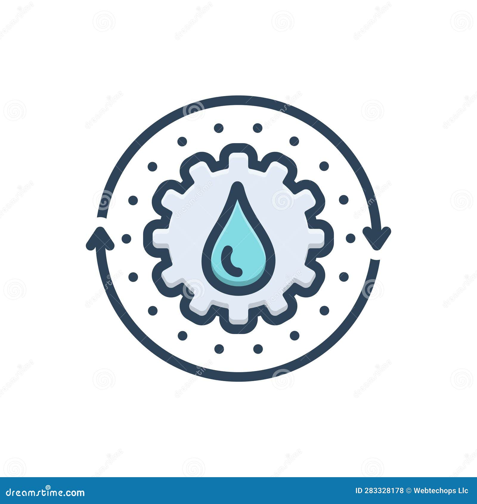 Color Illustration Icon for Usage, Conservation and Save Stock ...
