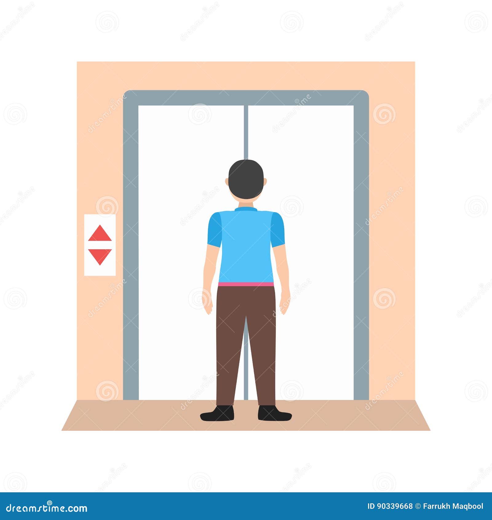 Usando el elevador ilustración del vector. Ilustración de muestra ...