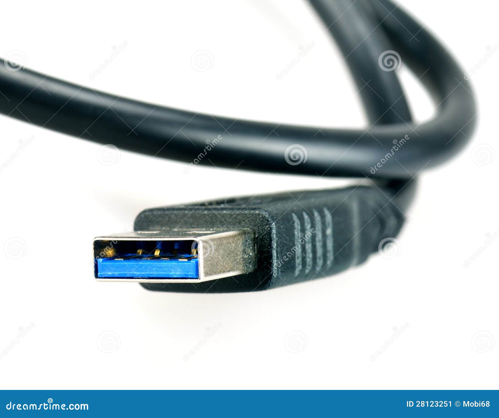 USB 3.0 Type a plug stock image. Image of stick, serial - 28123251