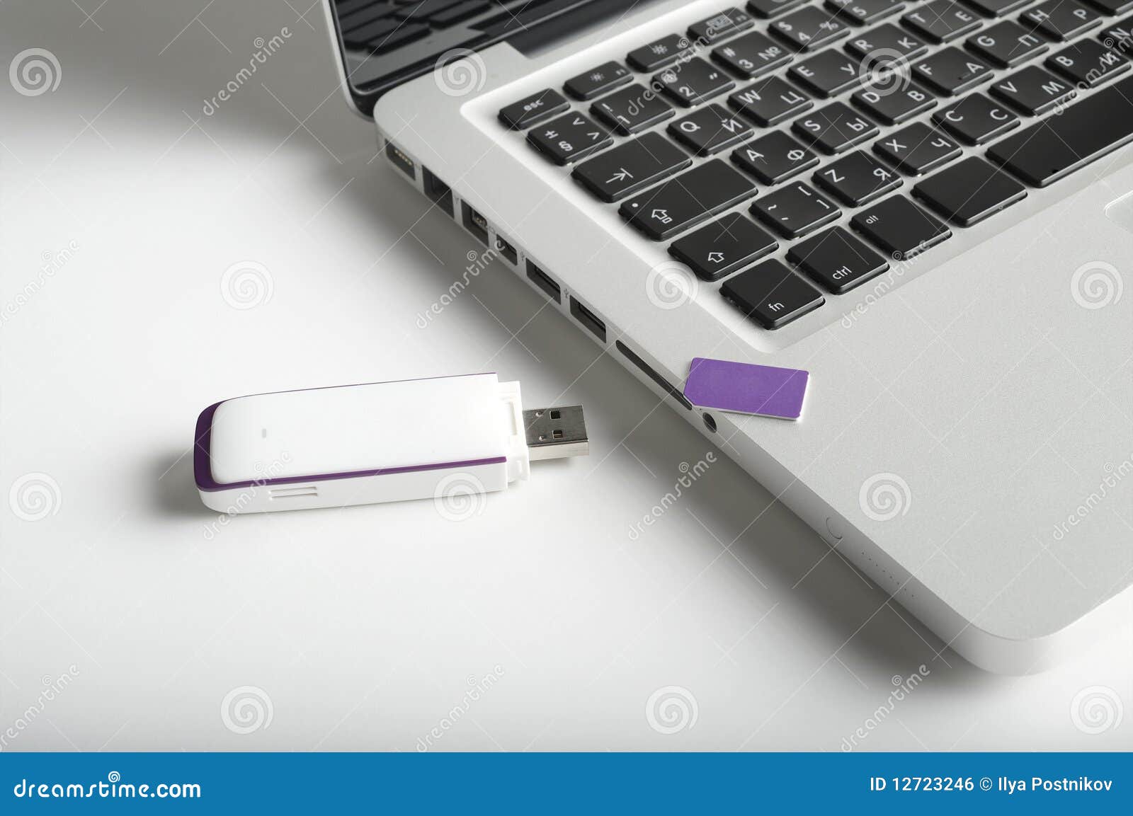 Usb 3g modem stock photo. Image of edge, laptop, information - 12723246