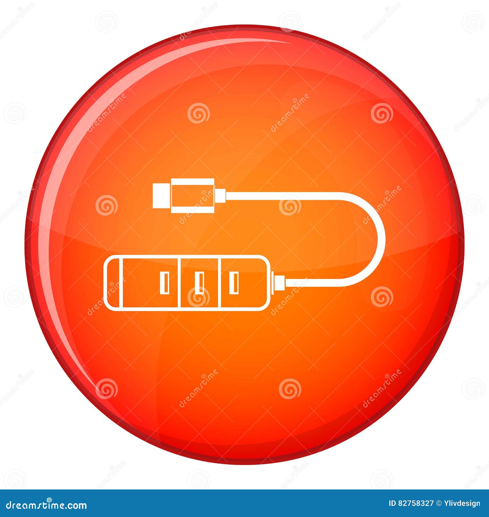 USB Adapter Connectors Icon, Flat Style Stock Vector - Illustration of ...