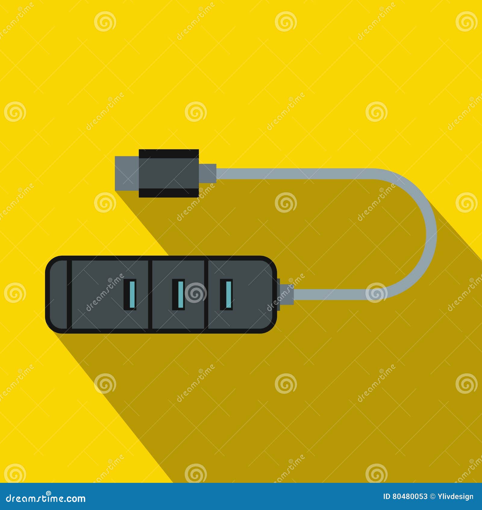 USB Adapter Connectors Icon, Flat Style Stock Vector - Illustration of ...
