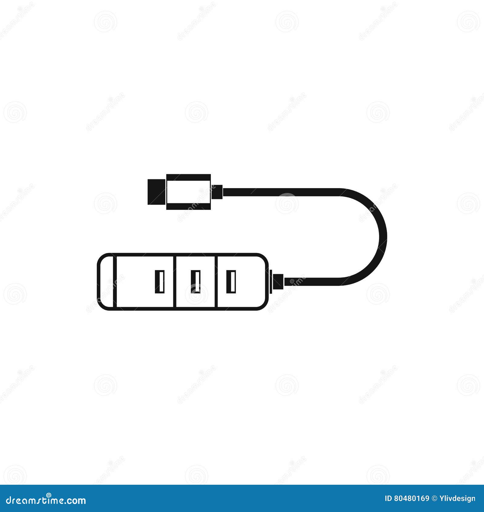 USB Adapter Connectors Icon, Simple Style Stock Vector - Illustration ...